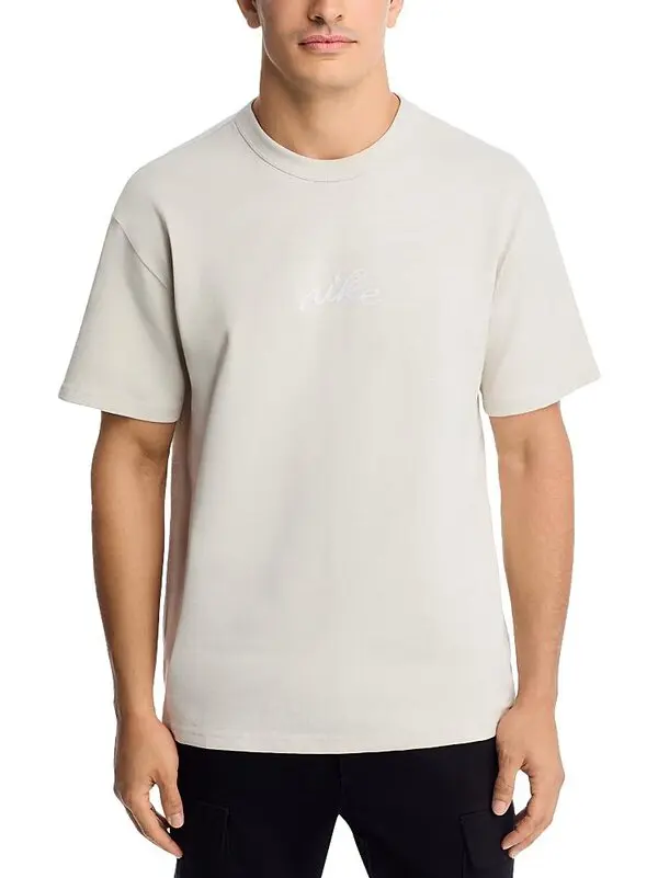 Nike Embroidered Graphic Tee - Light Bone
