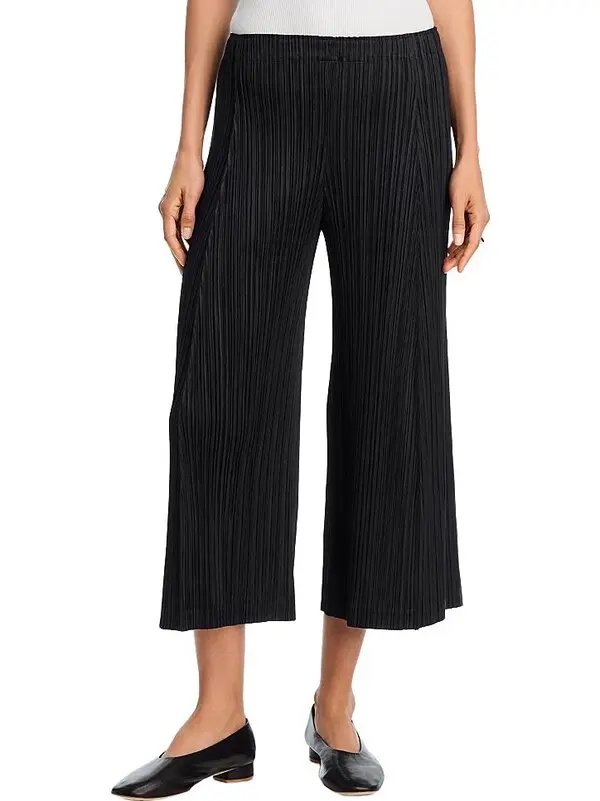 Issey Miyake Plisse Wide-leg Pants - Black