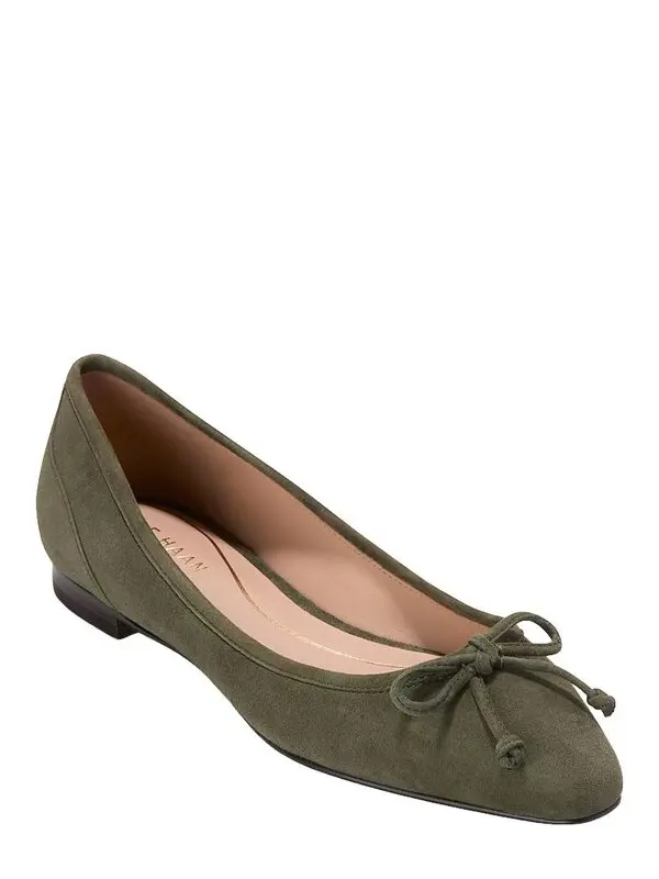 Cole Haan Paget Ballet Flats - Olive Sand Suede