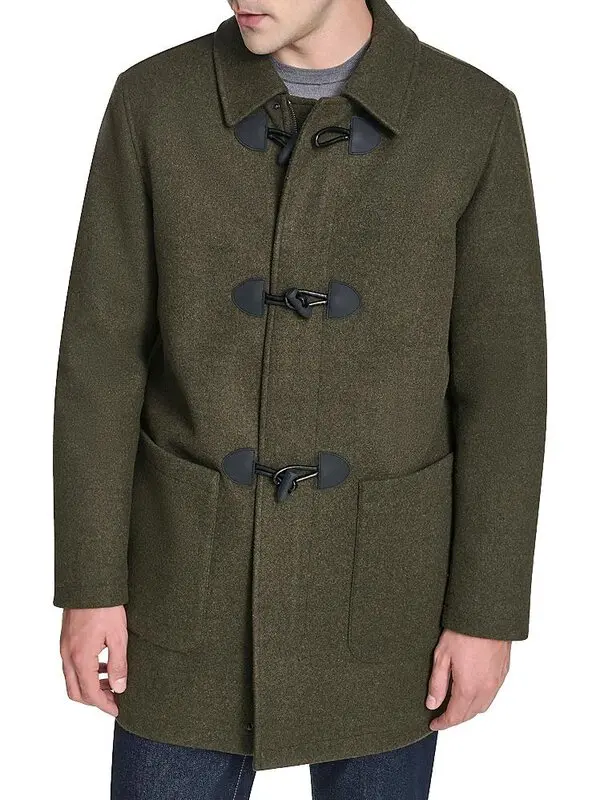 Cole Haan Stretch Duffle Coat - Olive