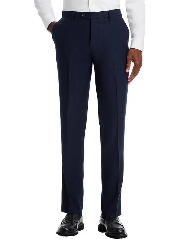 John Varvatos Crepe Melange Solid Pants - Navy