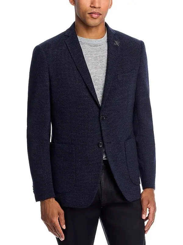 John Varvatos Varick Melange Jersey Sport Coat - Navy