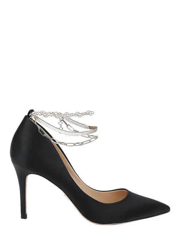 Badgley Mischka Verna Pumps - Black Satin