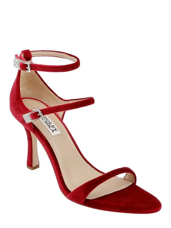 Badgley Mischka Valencia Strappy Sandals - Red Velvet