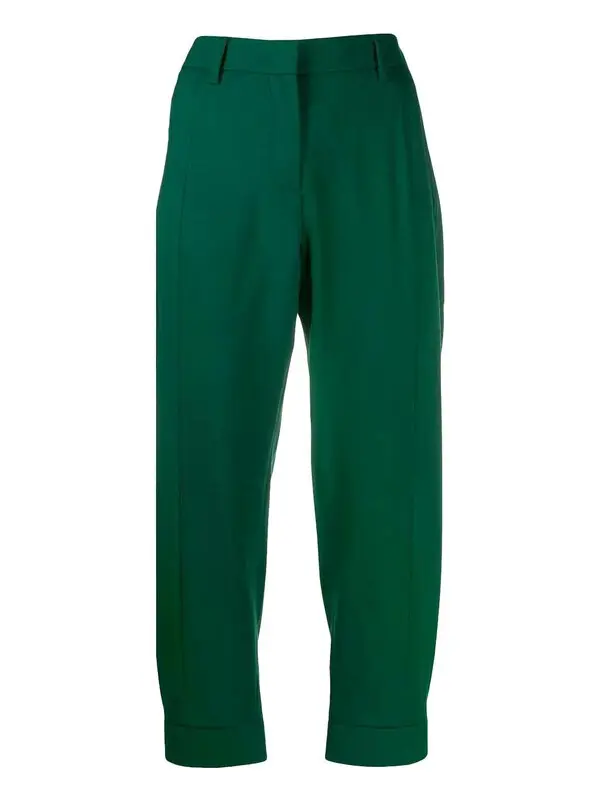 Alberto Biani Cropped Trousers - Green