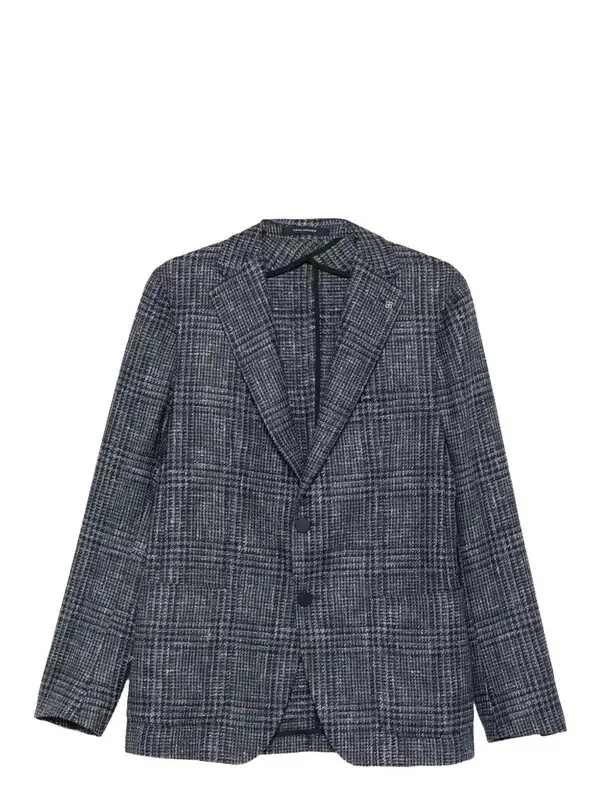 Tagliatore Checked Wool Blazer - Blue