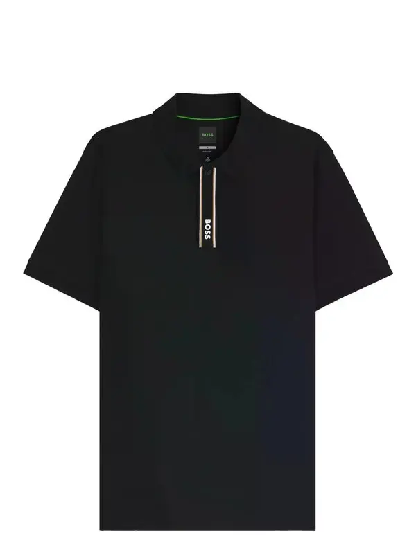 BOSS Cotton Polo Shirt - Black