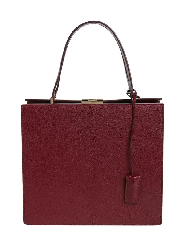TOM FORD Grained Leather Top Handle Bag - 1r008 Ruby Red