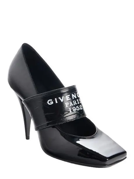 Givenchy Logo Square Toe Mary Jane Pump - Black
