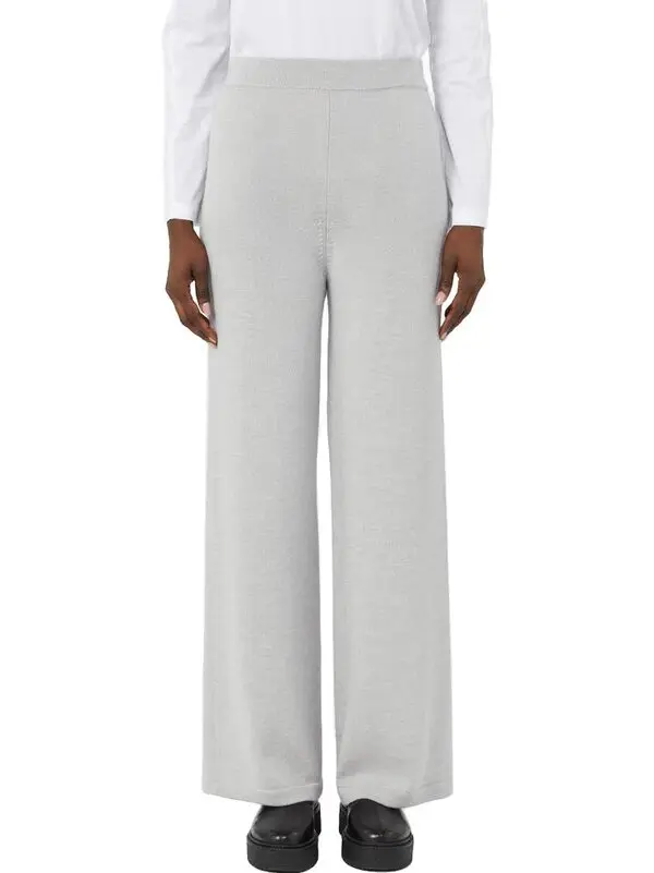 MM BY MAX MARA Hamburg Knit Wool Pants - Light Grey