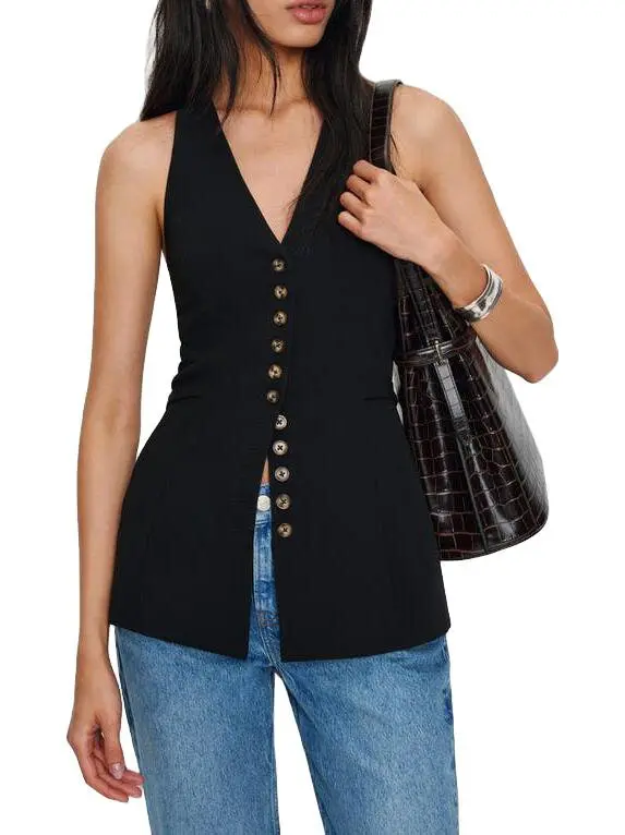 REFORMATION Rowe Vest - Black