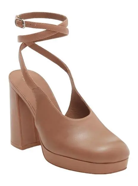 Jeffrey Campbell Vivre Ankle Strap Platform Pumps - Taupe
