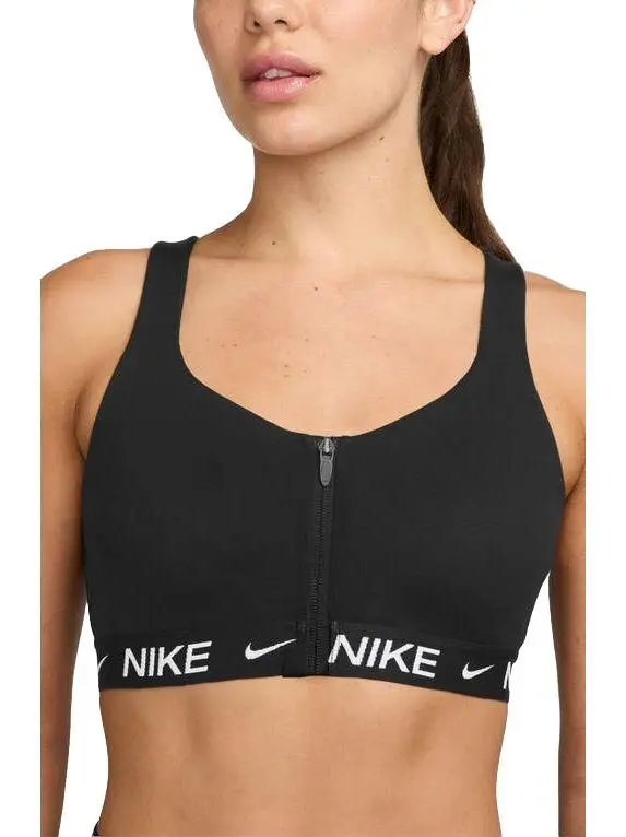 Nike Indy Dri-fit Zip Front Sports Bra - Black