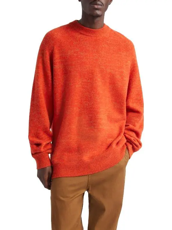 Frenckenberger Cashmere And Wool Crewneck Sweater - Red /orange