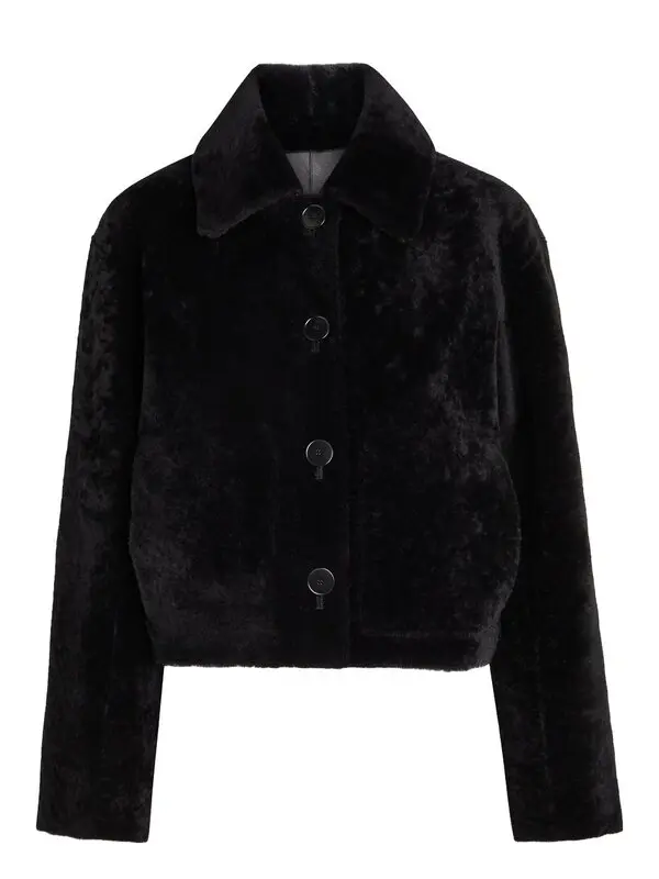 JOSEPH Reversible Shearling And Leather Jacket - Black