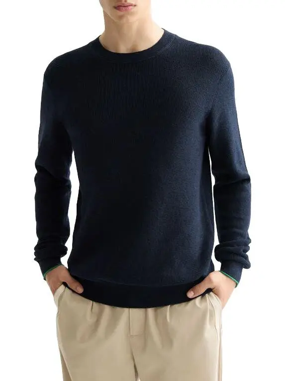 Scotch & Soda Linen And Cotton Blend Sweater - Sky Captain