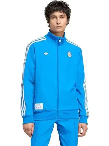 Adidas Real Madrid Terrace Icons Full-zip Track Jacket - Blue