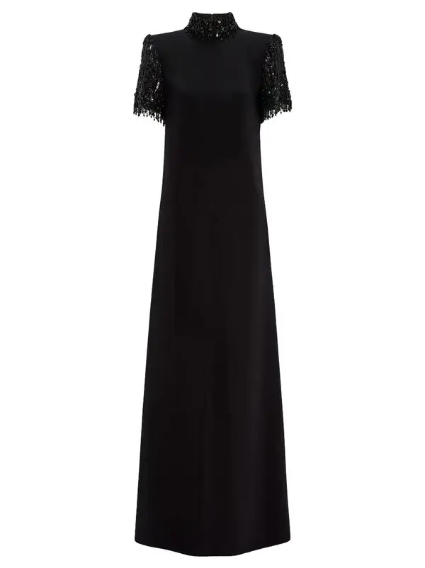 Jenny Packham Sequin-embellished Maxi Dress - Black