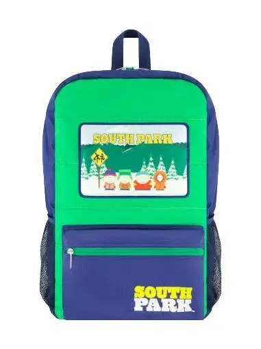 NICK SOUTH PARK Quilted Backpack With Patches - Green