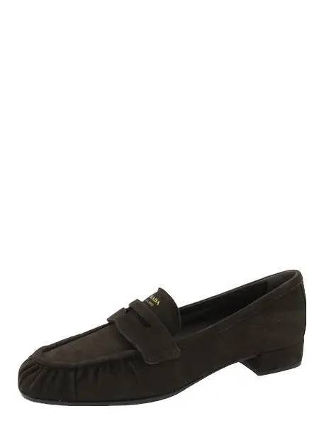 Prada Ruched Penny Loafer - Moro
