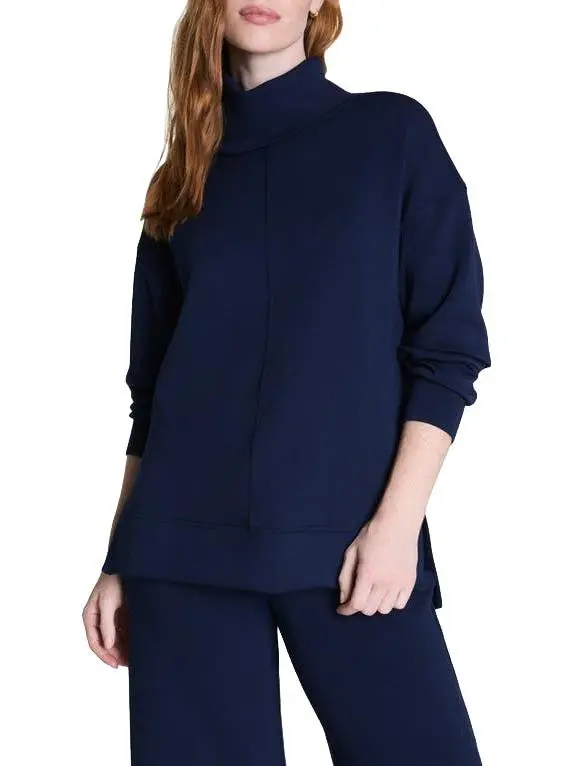 Spanx Air Essentials Tunic Sweatshirt - Timeless Navy