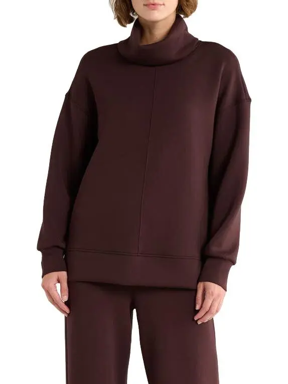 Spanx Air Essentials Tunic Sweatshirt - Truffle Brown