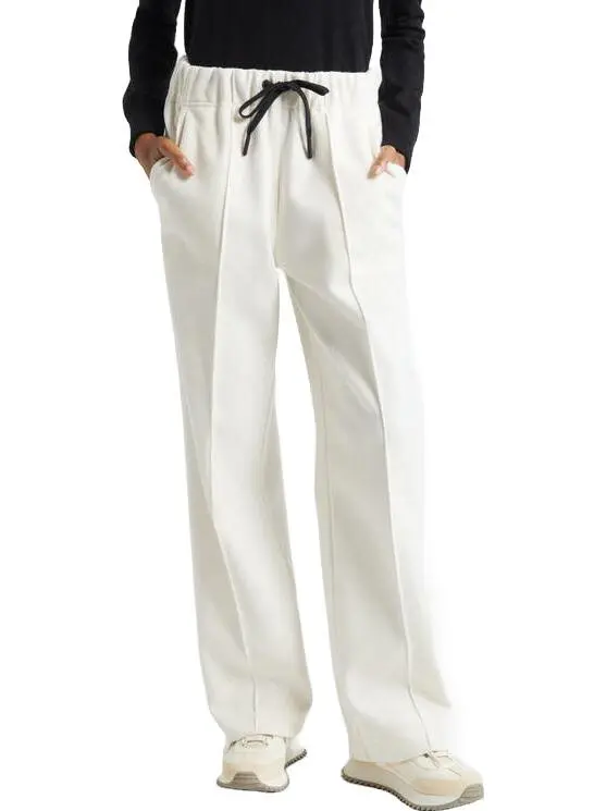 Moncler Pintuck Straight Leg Track Pants - White