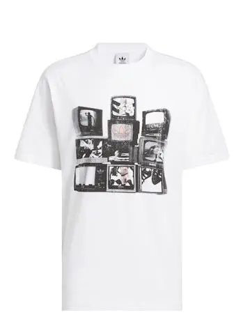 Adidas Vintage Tv Graphic Tee Shirt - White