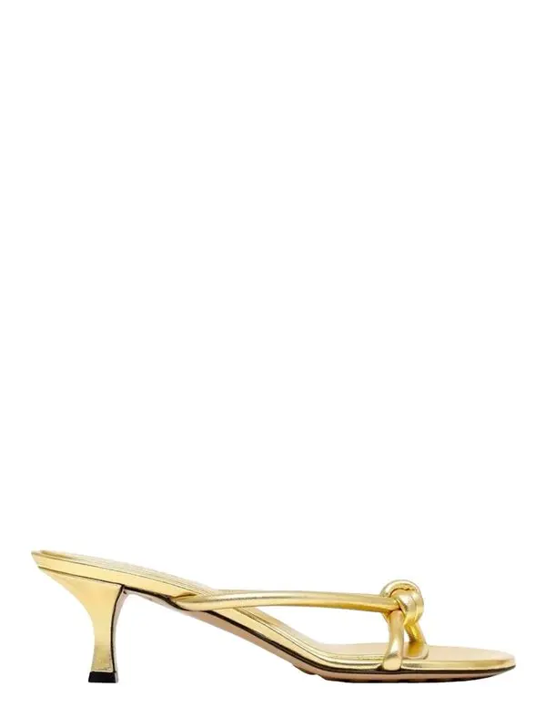 Bottega Veneta Metallic Blink Mule Sandal - Gold