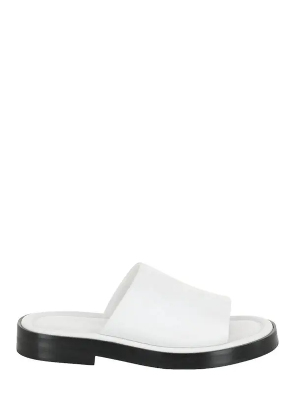 FERRAGAMO Giunone Leather Slides - White