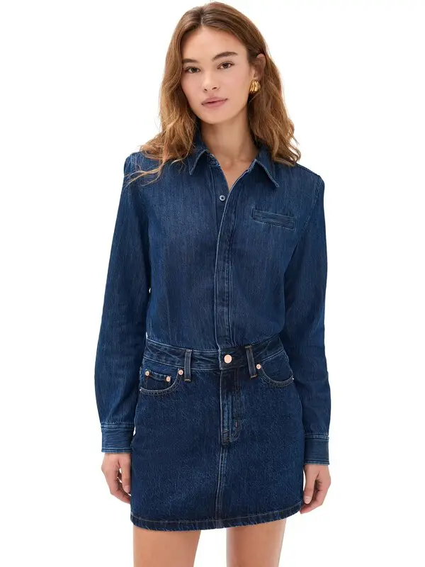 PISTOLA Pixie Denim Mini Shirt Dress - Gemini