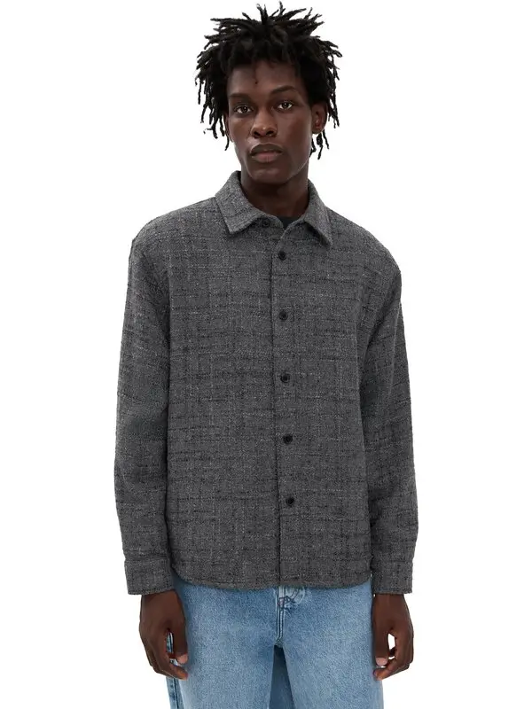 FRAME Tweed Overshirt - Grey Melange