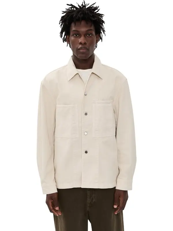 LEMAIRE Workwear Overshirt - Denim Snow Clay