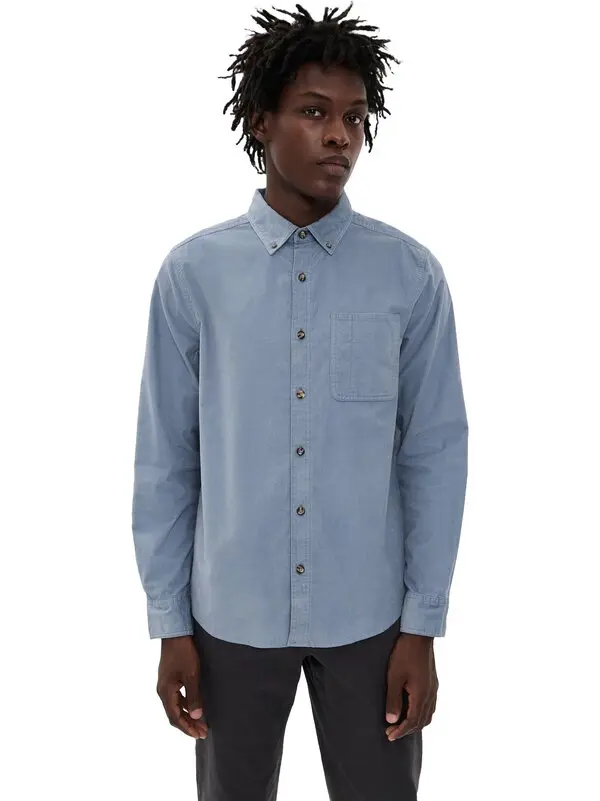 FAIR HARBOR Wilder Stretch Corduroy Shirt - Maritime