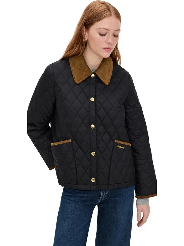 Barbour Icons Cropped Liddesdale Quilted Jacket - Black/classic