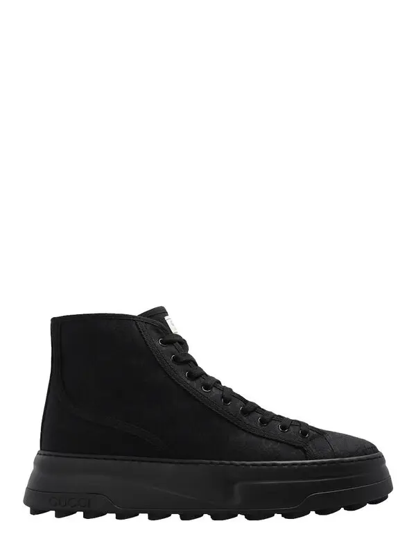 Gucci Gg Interlocking High Top Sneakers - Black