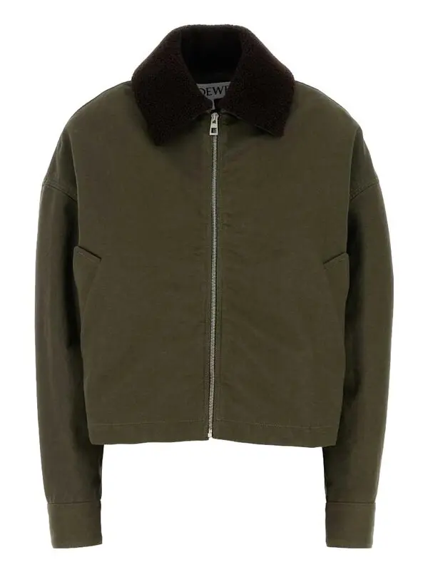 Loewe Khaki Cotton Jacket - Green