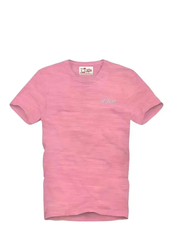 MC2 SAINT BARTH Embroidered-detail T-shirt - Pink