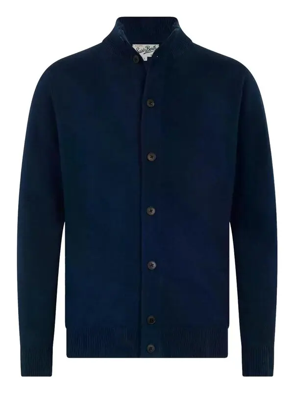 MC2 SAINT BARTH High-neck Button Cardigan - Blue