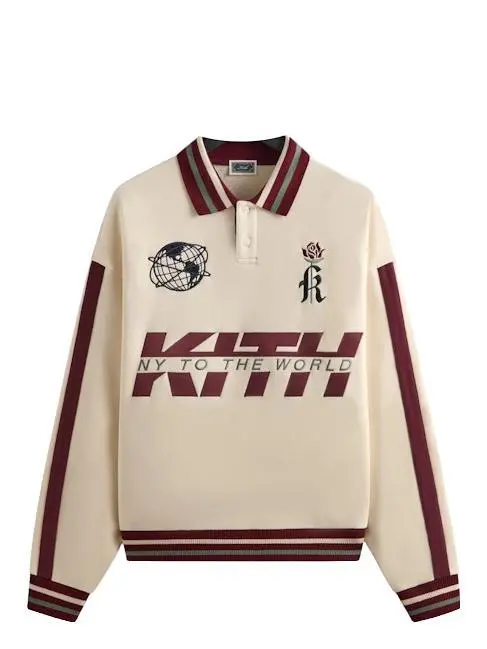 Kith Collegiate Nelson Collared Pullover - Muslin