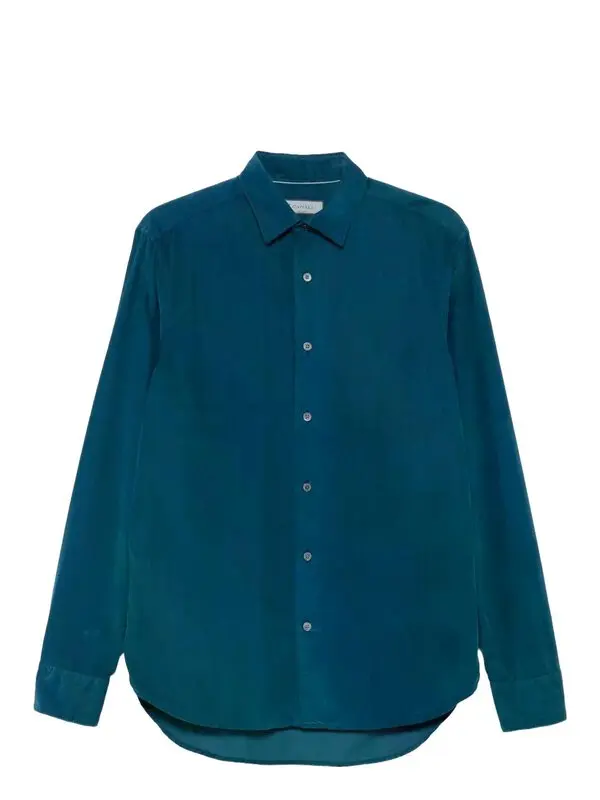 Canali Long-sleeve Cotton Shirt - Blue