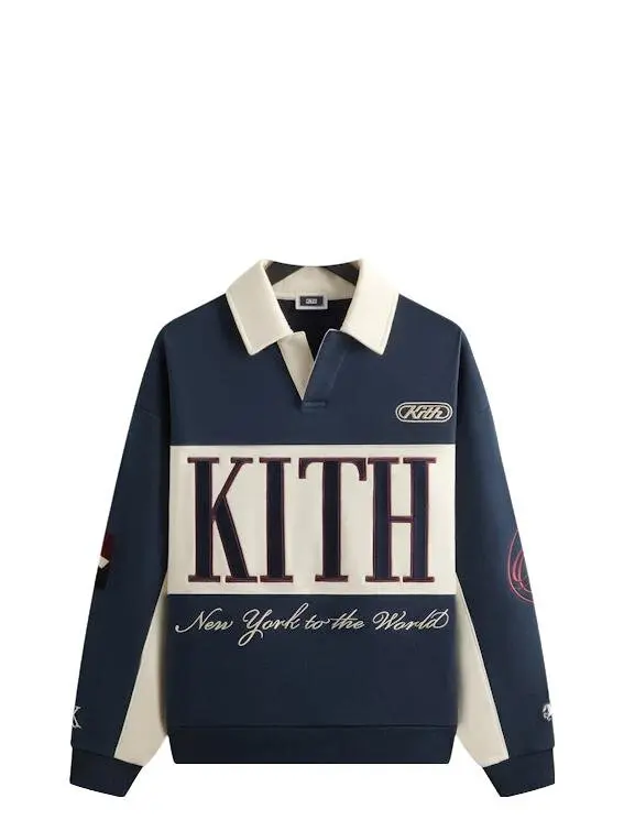 Kith Nelson Panelled Rugby Shirt - Nocturnal