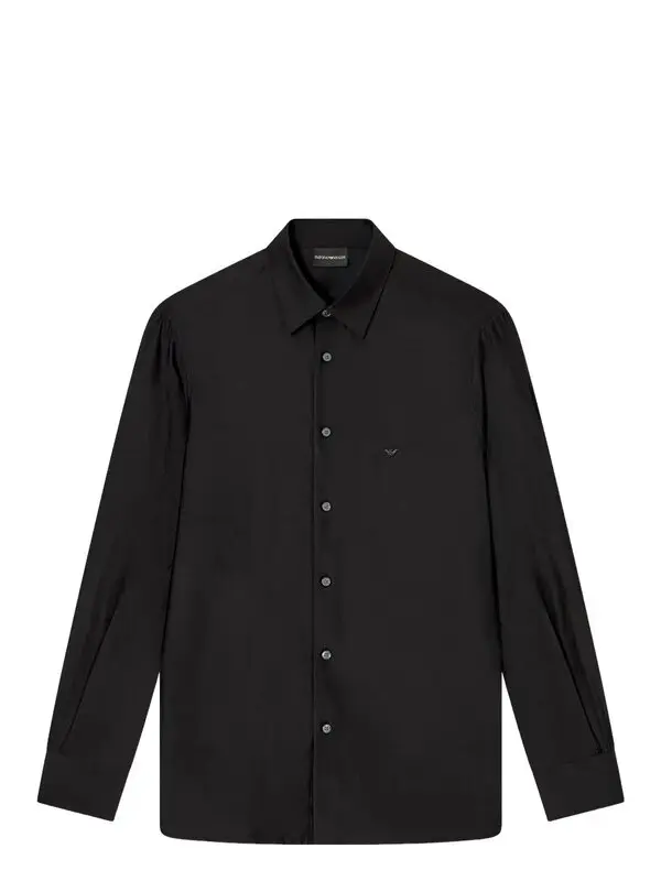 Emporio Armani Logo-patch Shirt - Black