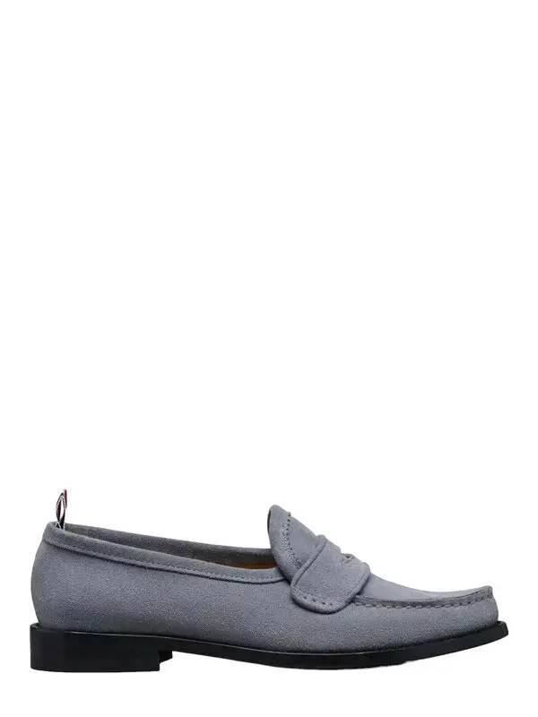 Thom Browne Varsity Suede Loafers - Grey