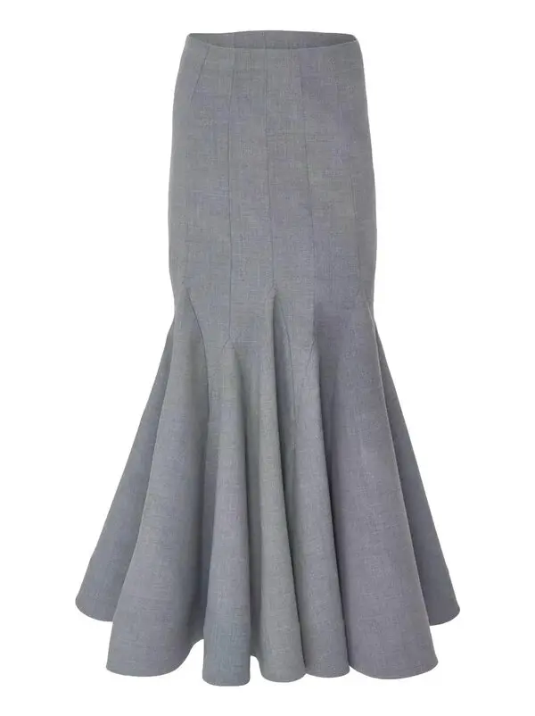 Carolina Herrera Godet Midi Skirt - Grey
