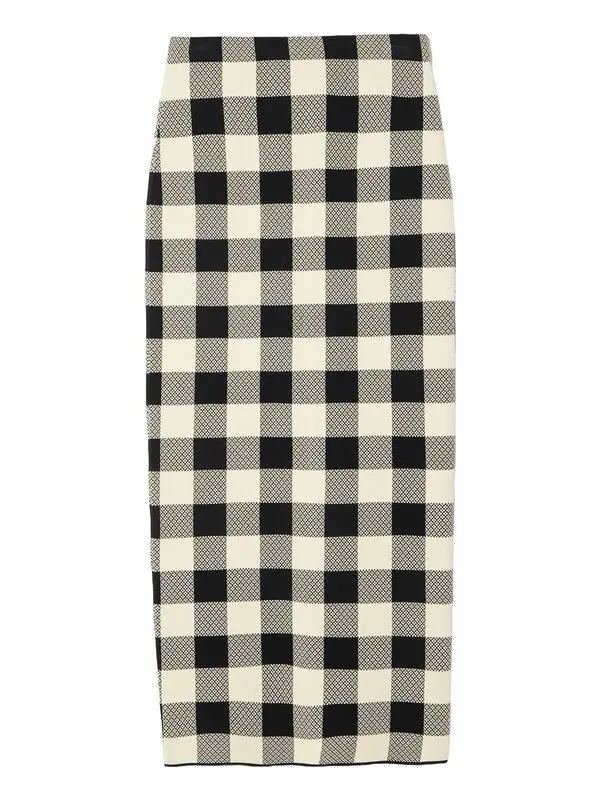 Posse Pippa Checked Jacquard-knit Maxi Skirt - Multi