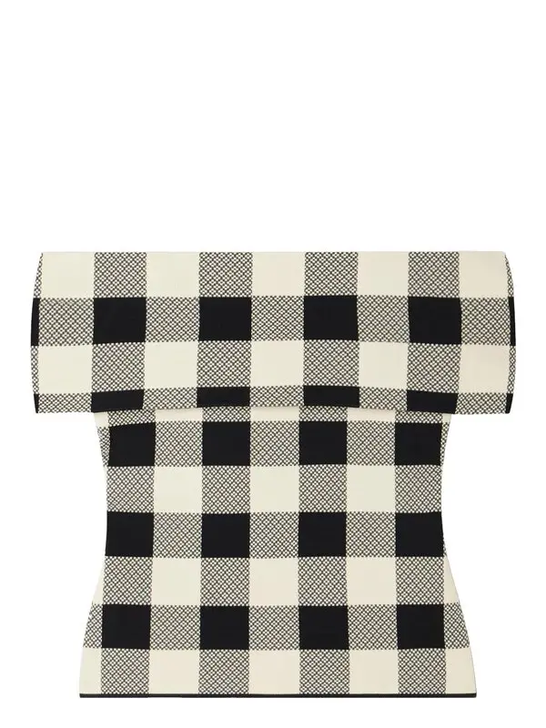 Posse Pippa Checked Jacquard-knit Top - Multi