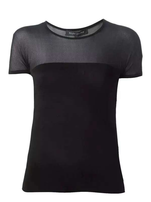 Ralph Lauren Sheer Panel T-shirt - Black