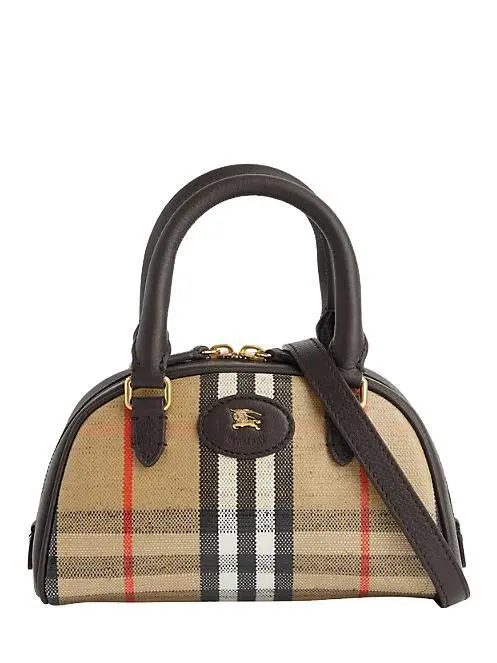 Burberry Highlands Mini Bowling Top-handle Bag - Sand