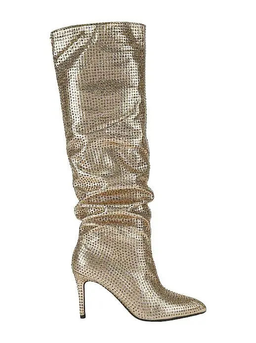 Carvela Crystal-embellished Heeled Knee-high Boots - Bronze